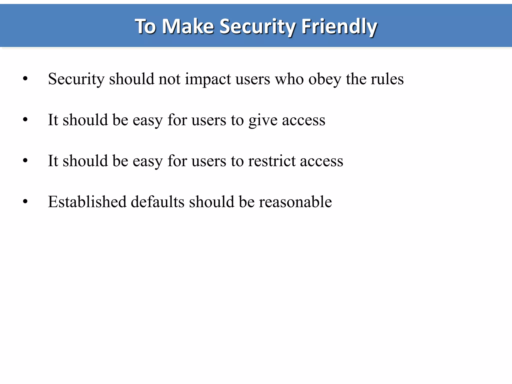 Principles for Secure Design and Software Security | PDF