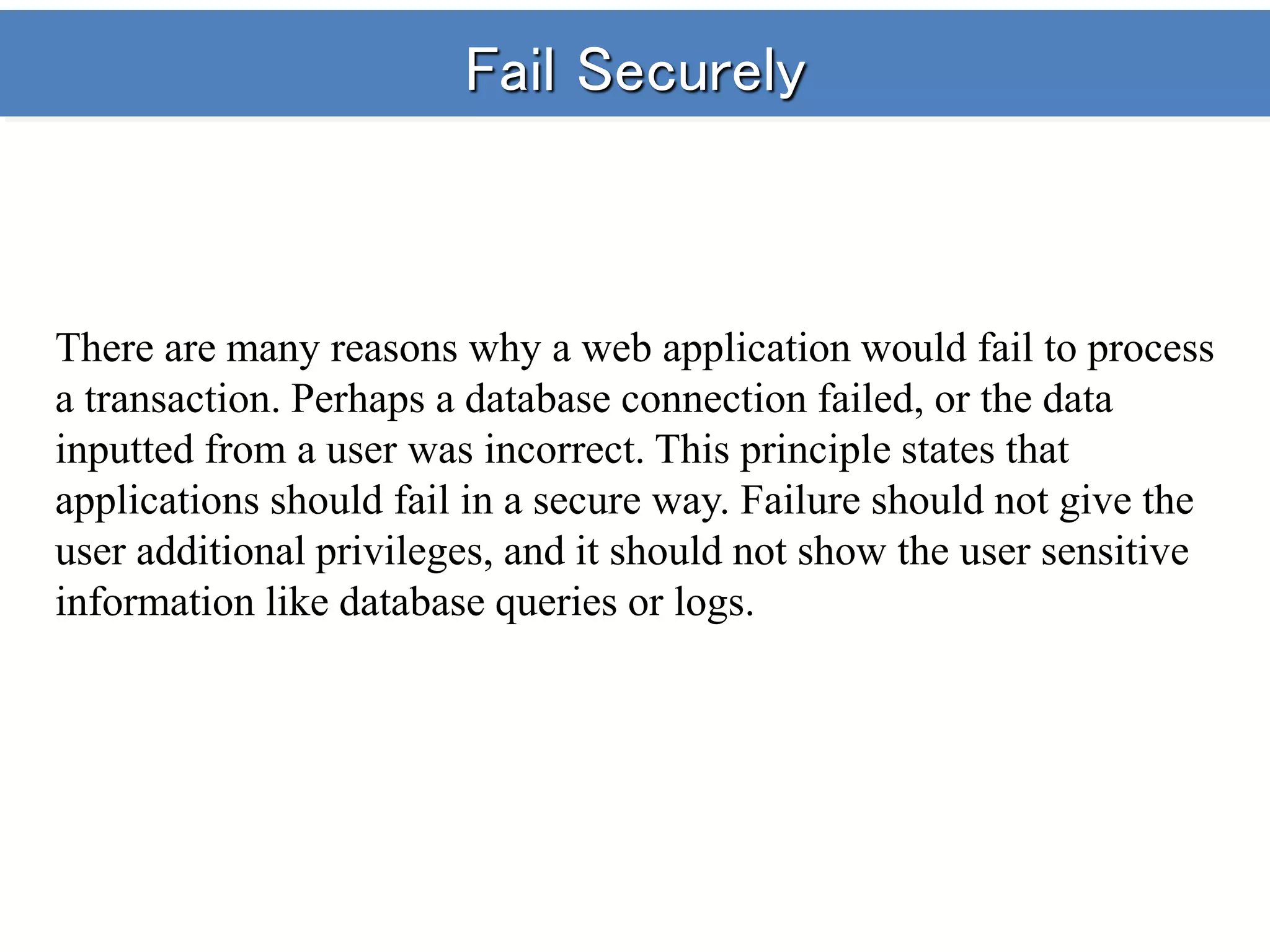 Principles for Secure Design and Software Security | PDF