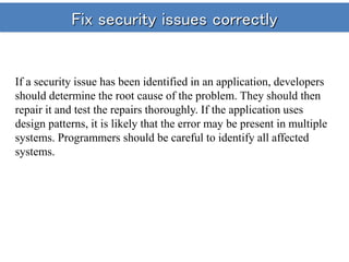 Principles for Secure Design and Software Security | PDF
