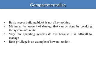Principles for Secure Design and Software Security | PDF