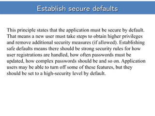 Principles for Secure Design and Software Security | PDF
