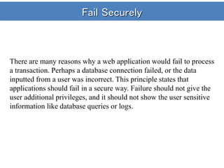 Principles for Secure Design and Software Security | PDF