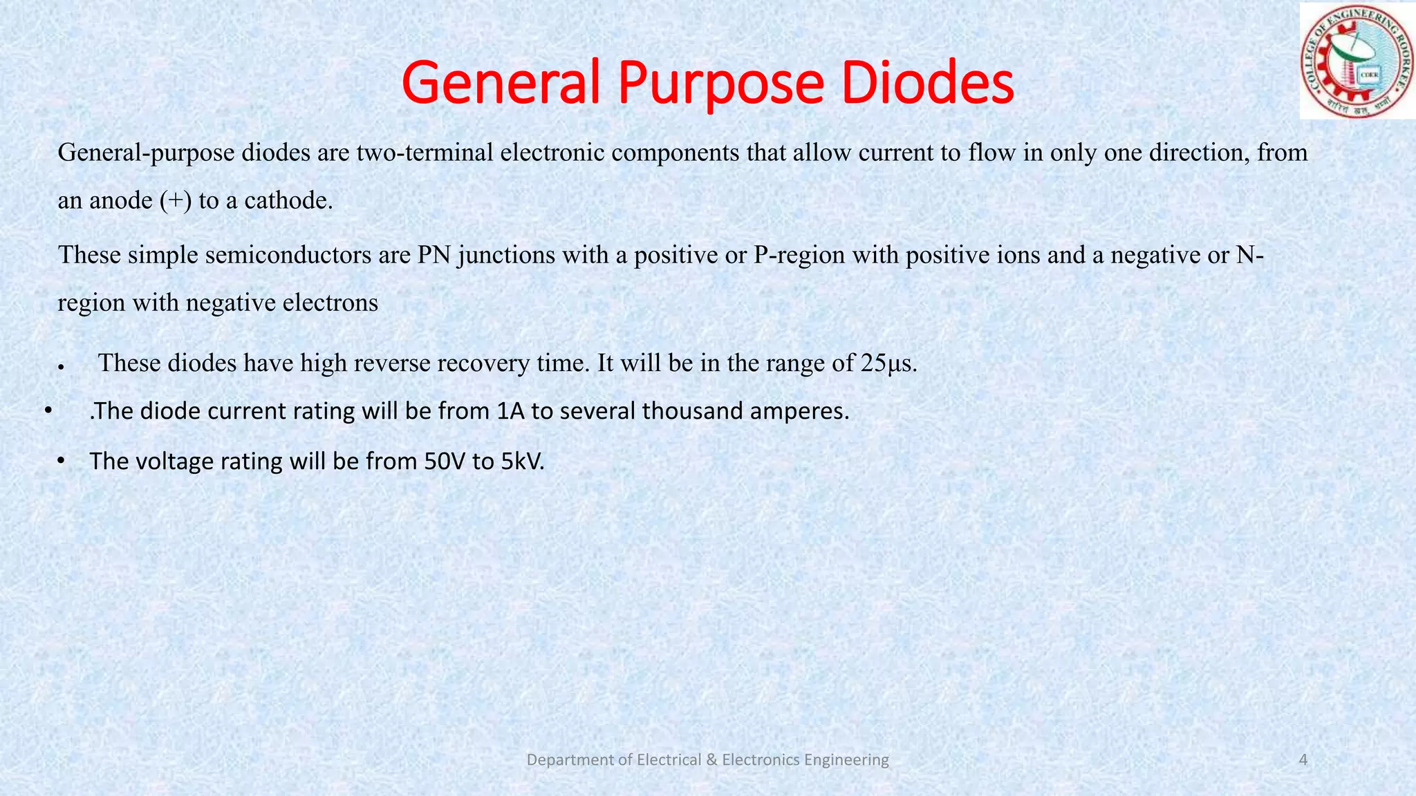 Lecture 3 Types of Power Diodes | PPT