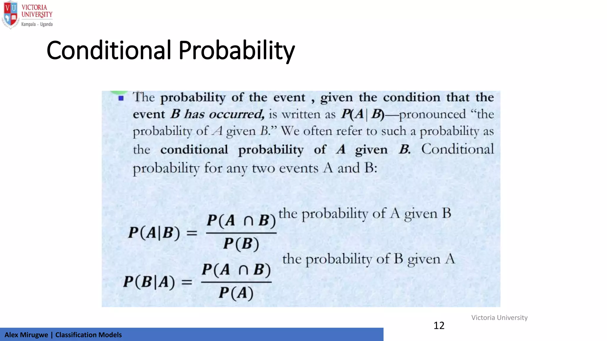 Machine Learning (Classification Models) | PPTX