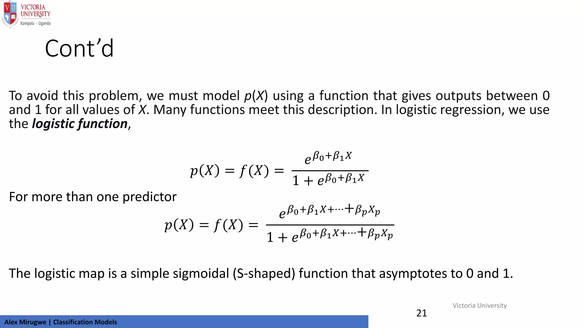 Machine Learning (Classification Models) | PPTX
