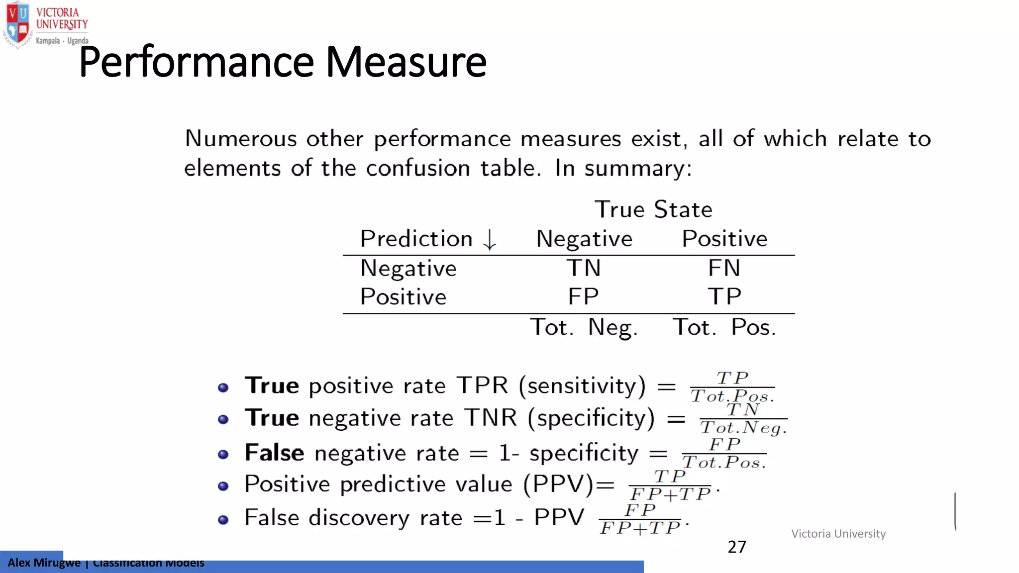 Machine Learning (Classification Models) | PPTX