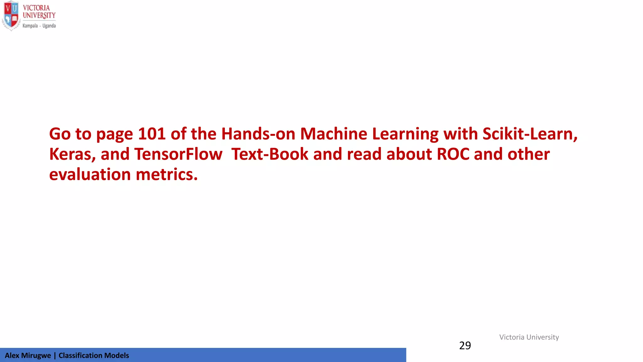 Machine Learning (Classification Models) | PPTX