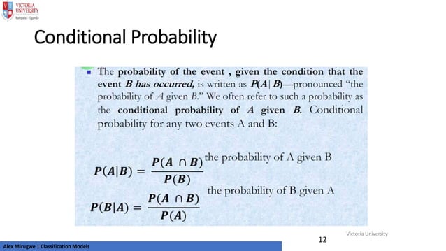 Machine Learning (Classification Models) | PPTX