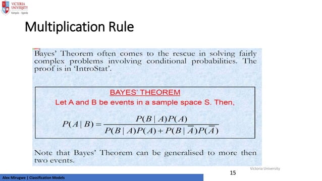 Machine Learning (Classification Models) | PPTX
