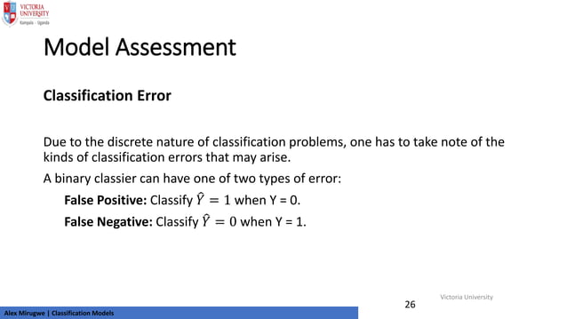 Machine Learning (Classification Models) | PPTX