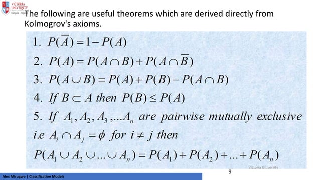 Machine Learning (Classification Models) | PPTX