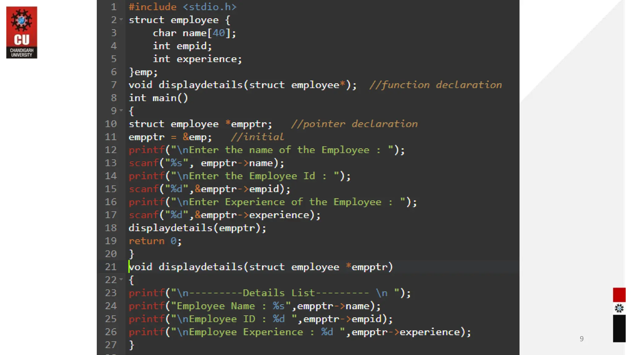 Lecture 3.2.4 C pointer to Structure.pptx