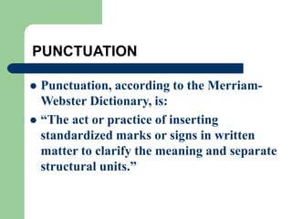 Punctuation mark full sghshwhwh shhwhwhwhwh | PPTX