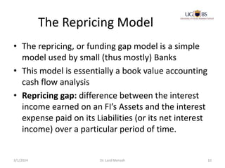 Bank Interest Rate Risk Measures, Gap and Duration.pptx