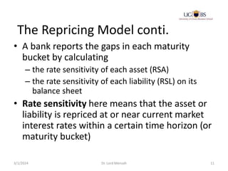 Bank Interest Rate Risk Measures, Gap and Duration.pptx