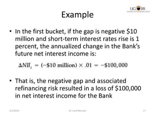Bank Interest Rate Risk Measures, Gap and Duration.pptx