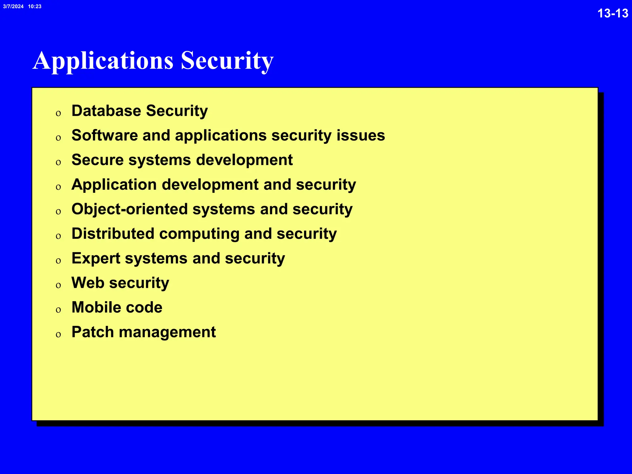 Information Security Lecture Slides Ppt