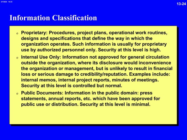 Information security Lecture slides .ppt | Information and Network Security | Computing