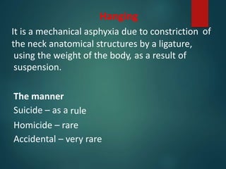 Lecture 3. Forensic examination of mechanical asphyxia.ppt
