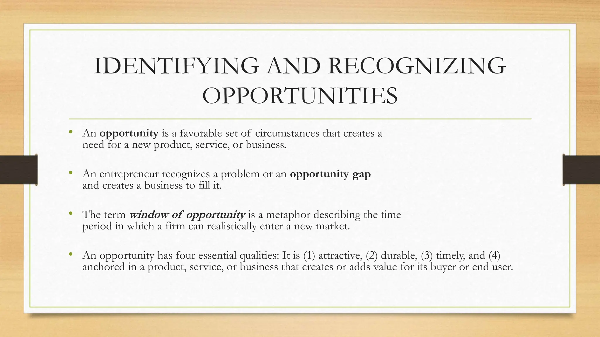 Research methodology topic identify and recognizeing opportunity | PPTX