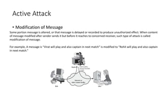 Difference between Active attack and Passive attack | PPTX