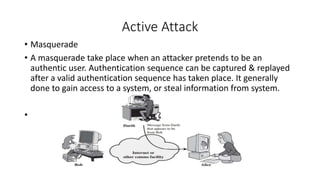 Difference between Active attack and Passive attack | PPTX