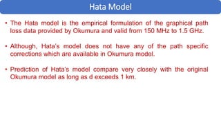Path loss model, OKUMURA Model, Hata Model | PPTX