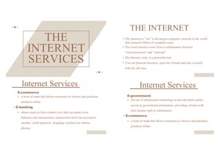 LECTURE 3 - the internet services, its meaning and functions. | PDF