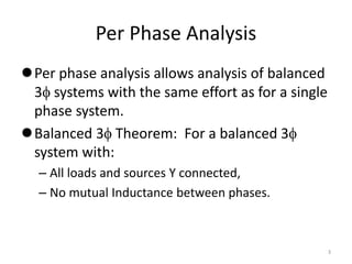 Power system analysis three phase system and power system operation | PPT