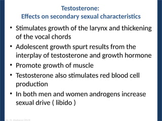 Testosterone mechanism of action in human | PPTX