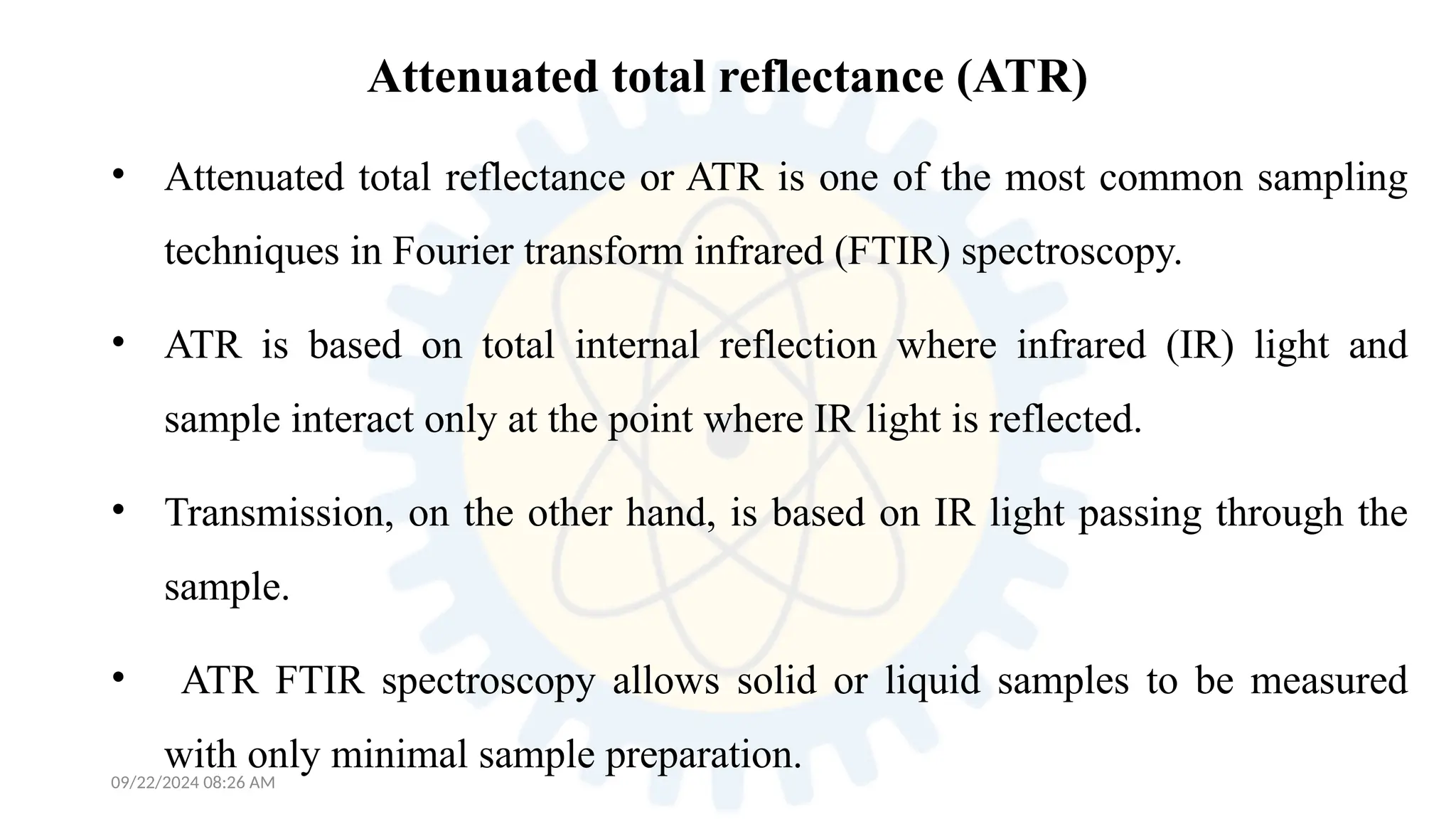 LECTURE 3.pptx ATR lecture for enhancing on FTIR usage in ...
