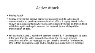 Difference between Active attack and Passive | PPT