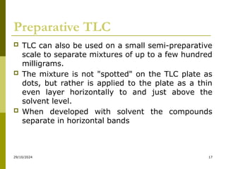 Thin layer chromatoghraphy in Pharmacognosy | PPT