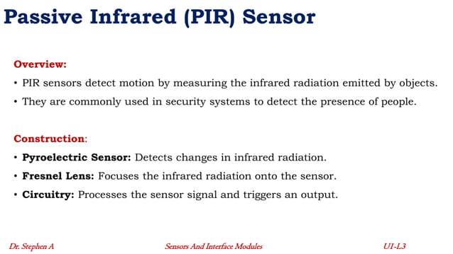 Common Sensors and their Working Principles - Lecture 3 | PDF
