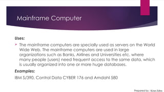 Types of computer by Kiran Zahra Lecture 3.pptx