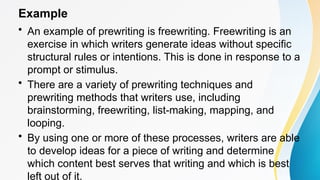 prewriting techniques prewriting techniques | PPTX