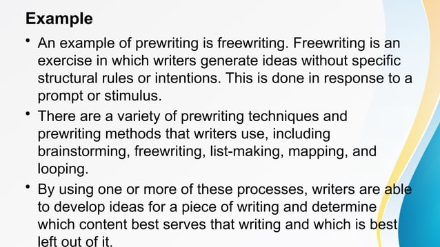 prewriting techniques prewriting techniques | PPTX