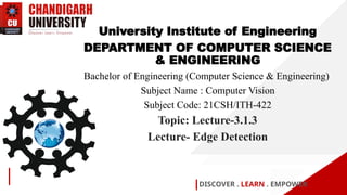 Lecture 3.1.3 Edge Detection.ppfgtx dhjd | PPTX