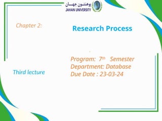 Lecture 3.pptx Research Process in research | PPTX