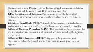 lecture 3.pptx on Conventional law and common law | PPTX