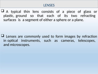 Comprehensive Lecture on Geometrical and Physical Optics: Lenses and ...