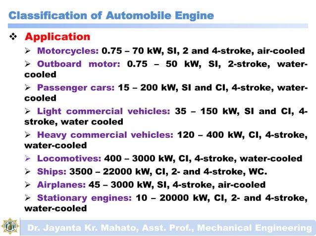 Classification, working principals and construction of IC Engine.pdf ...