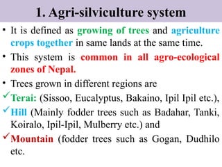 Lecture 3-Agroforestry System and classification.pptx