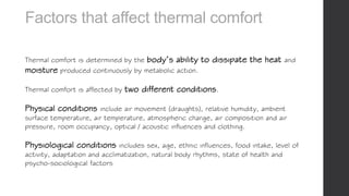 Lecture 3 bioclimatic comfort | PDF