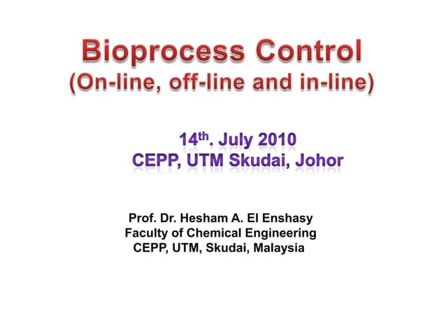 Lecture 3 bioprocess control | PPTX | Physics | Science