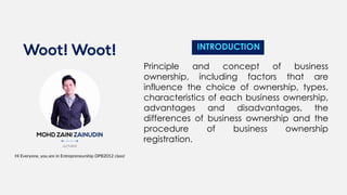 DPB2012 Lecture 3 - Business Ownership | PDF