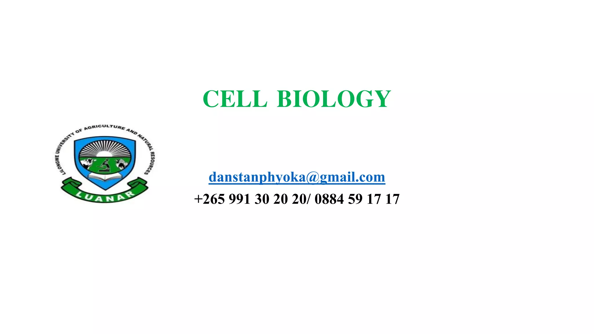 Lecture 3-CELL BIOLOGY.pptx | Genetics | Science