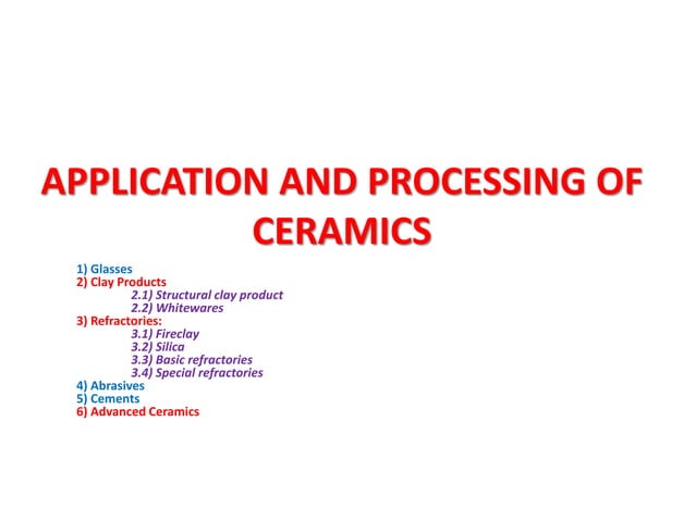 Ceramics | PDF | Chemistry | Science