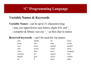 Lenguaje de Programación en C Presentacion | PDF