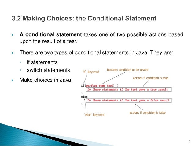 Lecture 3 Conditionals, expressions and Variables